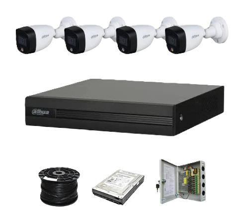 4 Channel Full Color CCTV Package | Converge.IT